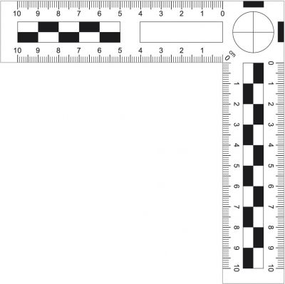 L-shape magnetic scale, 10 x 10 cm